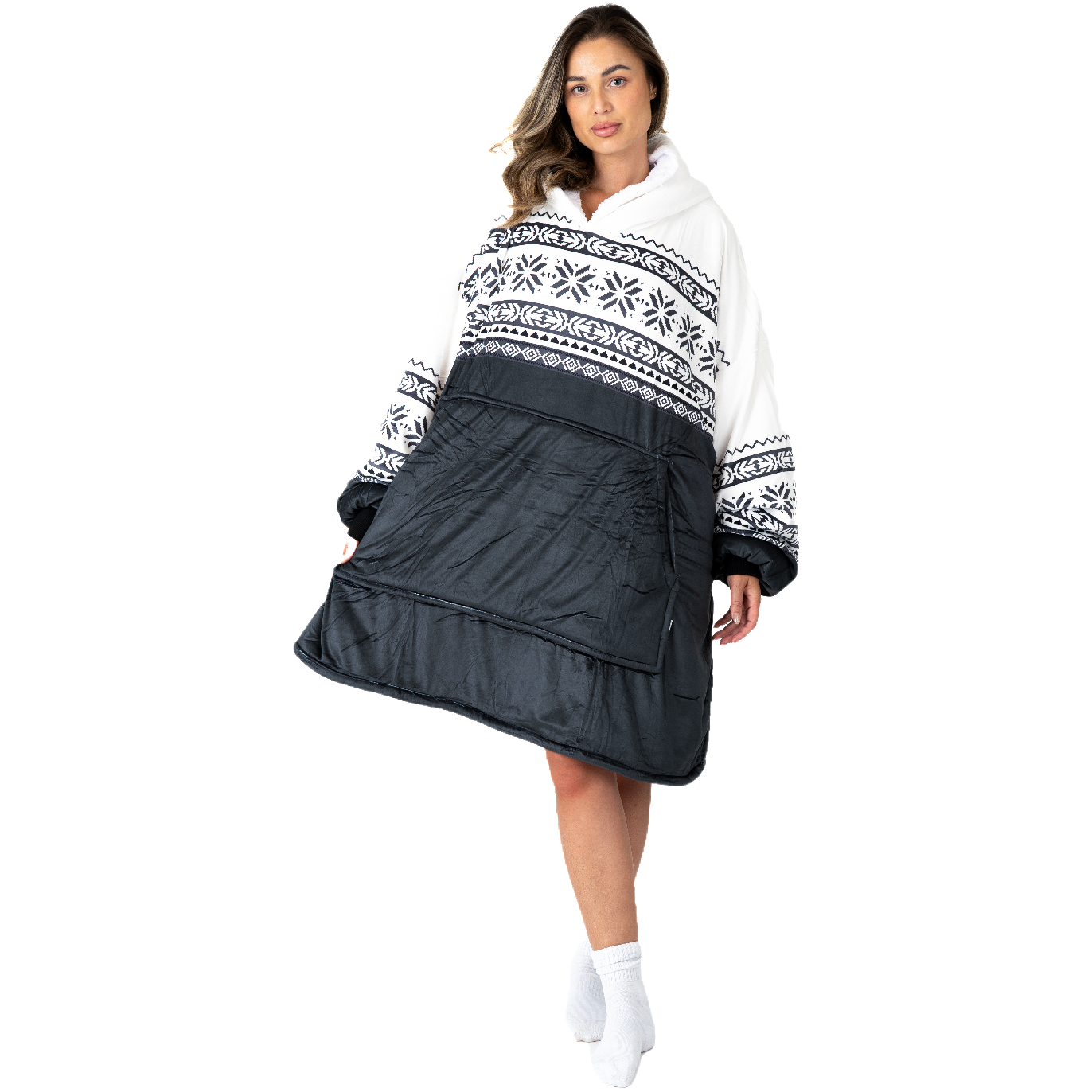 Hoodie Deken - Bolivian Blue – Noony - Comfort Wear.